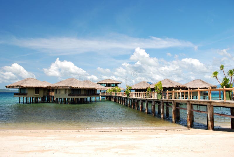 Beach Cottages Stilts Joining Bridge Stock Photos - Free & Royalty-Free ...