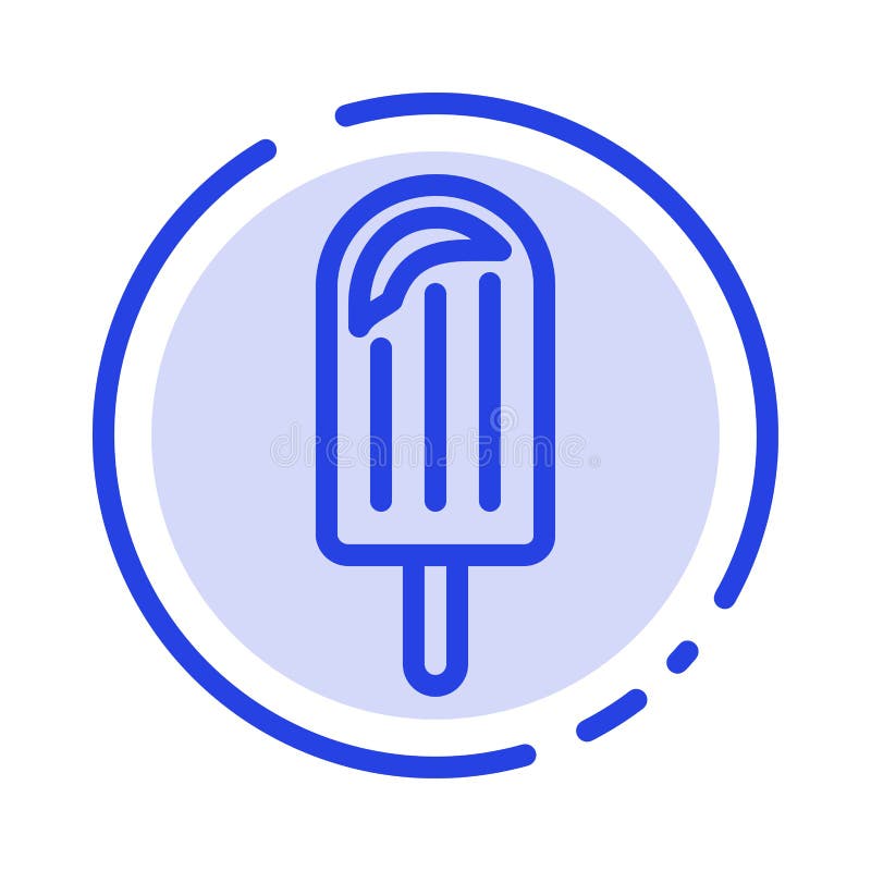 Beach, Cream, Dessert, Ice Blue Dotted Line Line Icon Stock Vector ...