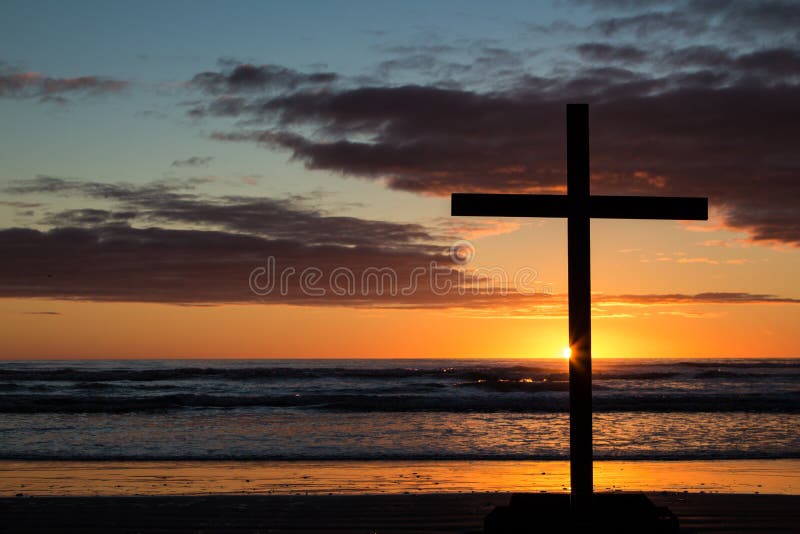 Beach Cross stock photo. Image of religious, crucifix - 33356950