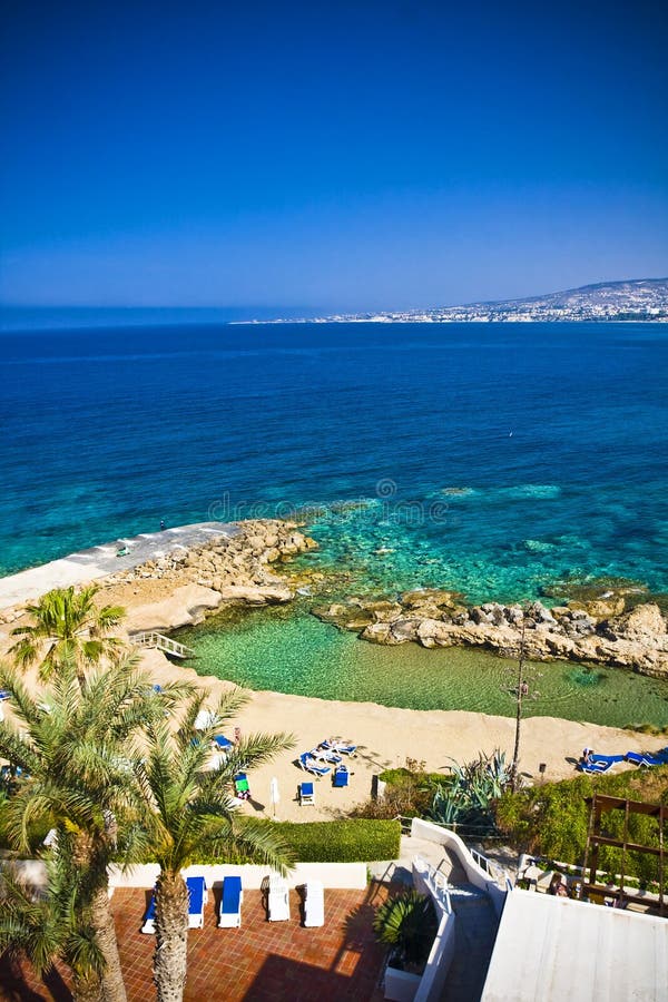 Beach in Cyprus stock image. Image of cape, beautiful - 48529817