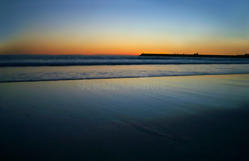 Beach at dawn stock image. Image of dawn, seascape, england - 14042971