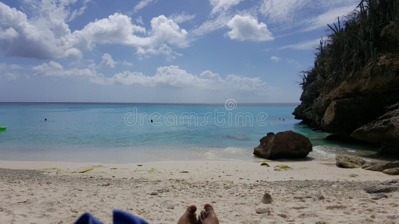 Beach day stock image. Image of kenepa, curacao, beach - 113510523