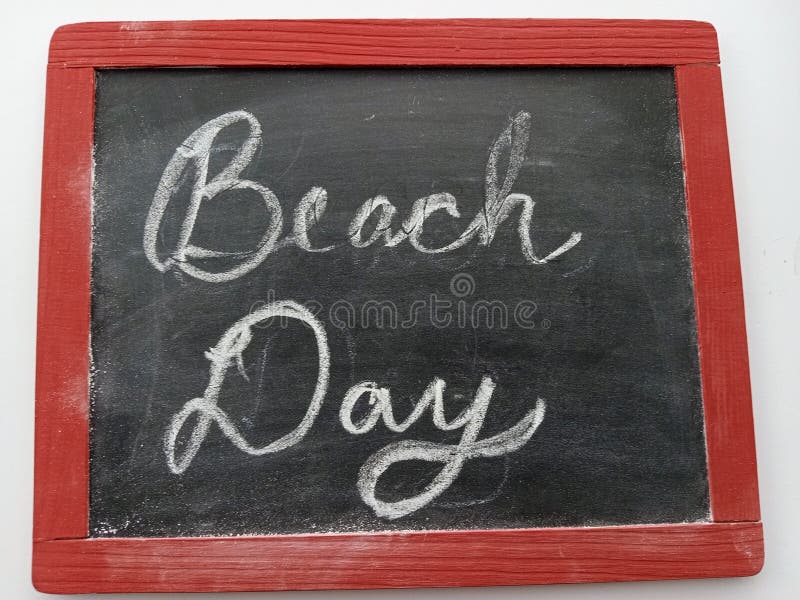Beach day stock photo. Image of signage, shore, note - 285393206