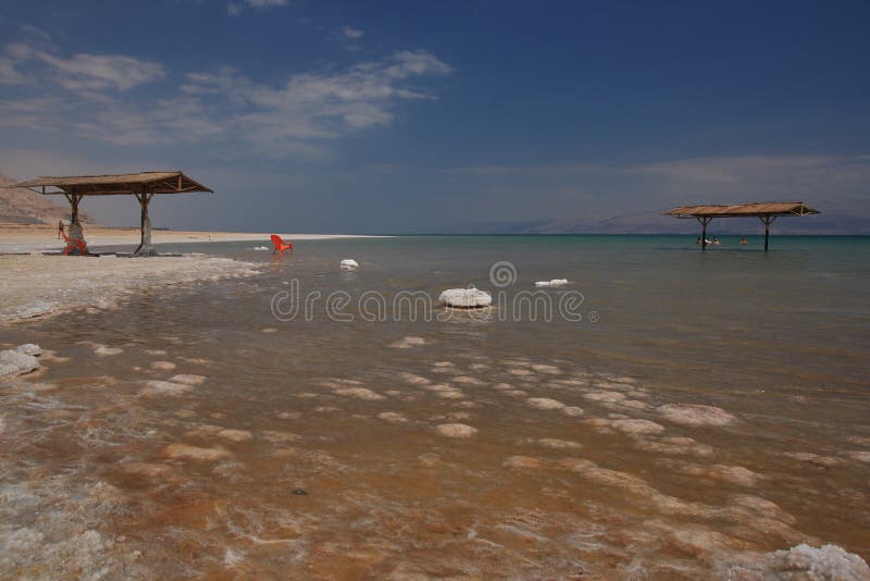 Beach, Dead Sea stock image. Image of saline, chair, natural - 23114109
