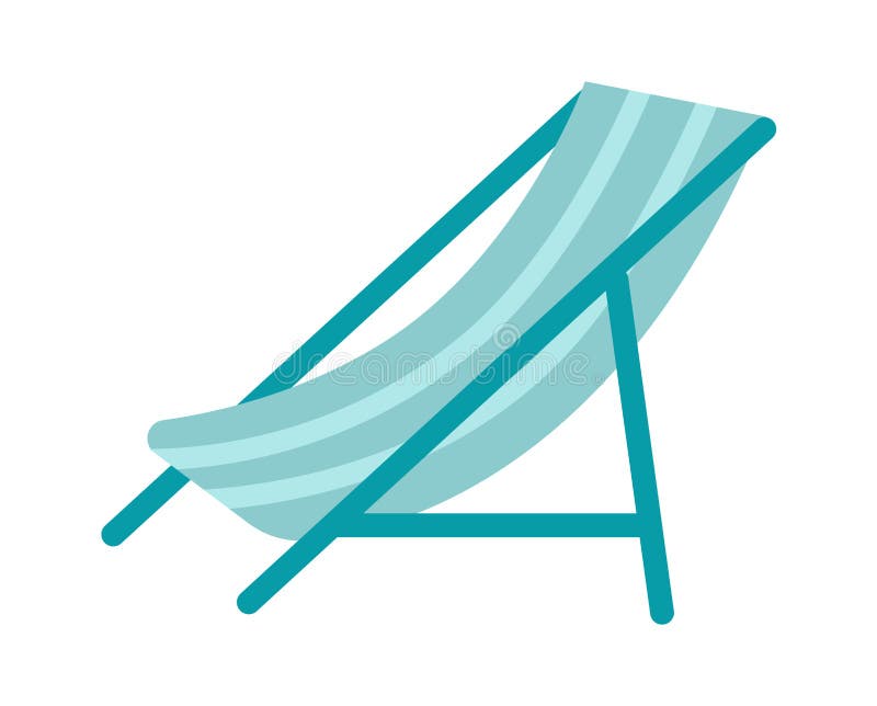 Beach deck chair stock vector. Illustration of vacation - 263258076