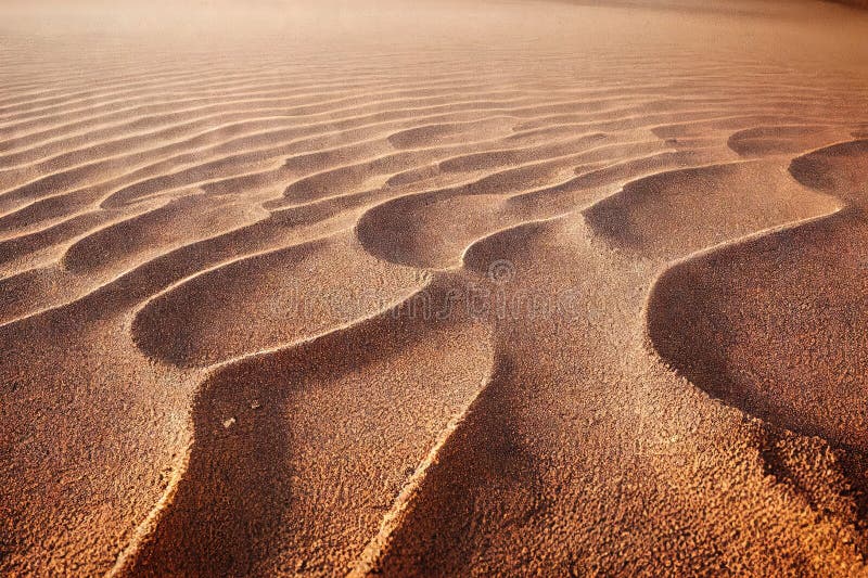Ripples in the Desert Beach Sand Generated Ai Stock Illustration ...