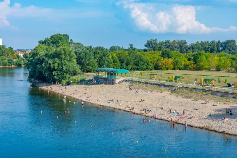 Beach at Dniester River in Tiraspol, Moldova Stock Photo - Image of ...