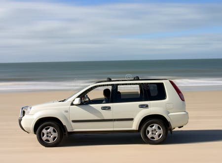 Beach Driving stock image. Image of shore, panning, speed - 145881