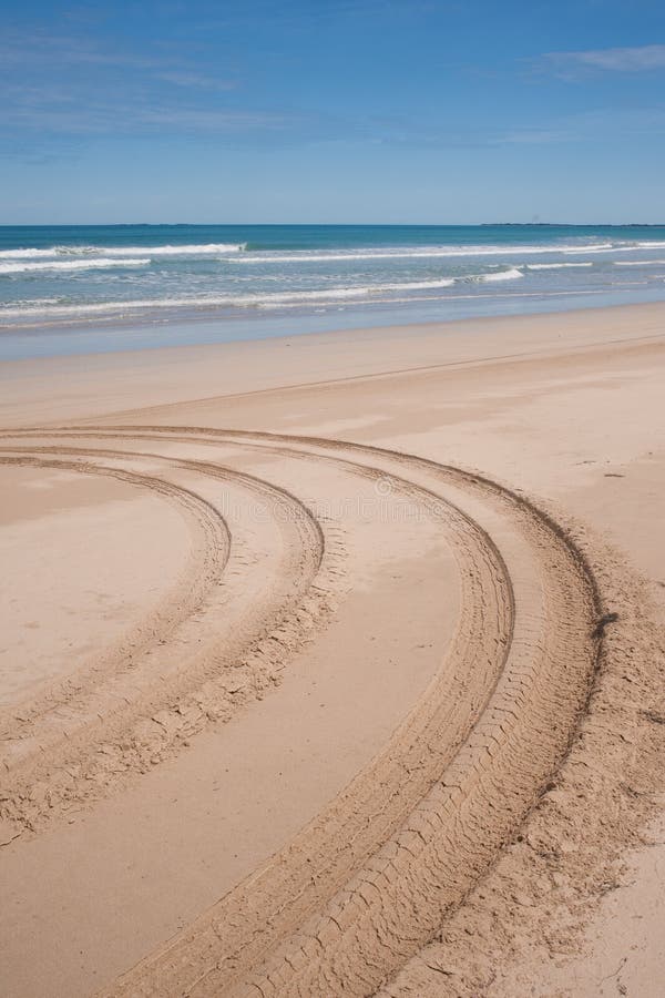 Beach Driving in Australia stock image. Image of landscape - 302200937