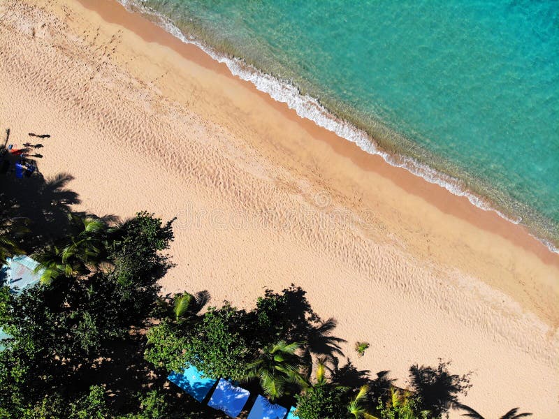Beach drone view stock image. Image of caribbean, beautiful - 190348541
