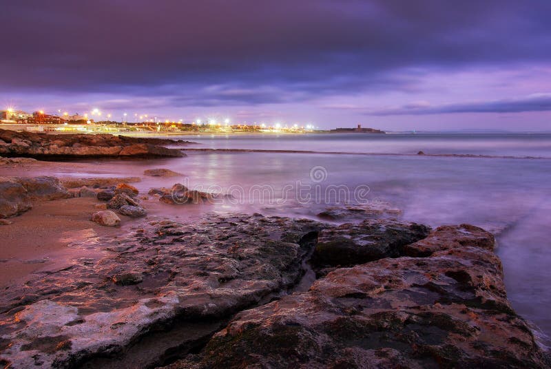 Beach at dusk stock image. Image of evening, beach, coastline - 20581329