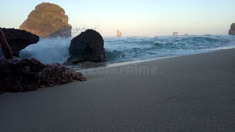 Beach in East Java stock image. Image of sand, east - 197011457