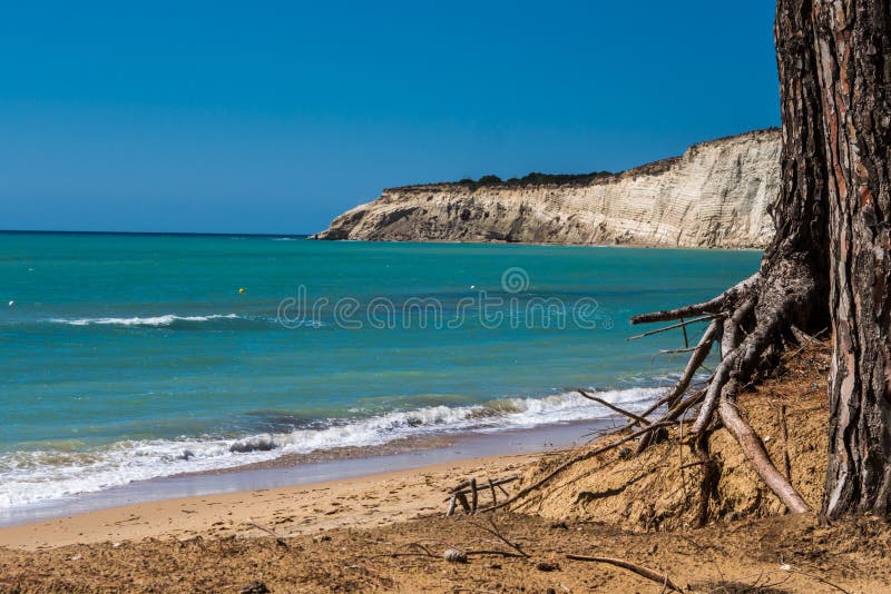 Beach of Eraclea Minoa stock photo. Image of holiday - 105123616