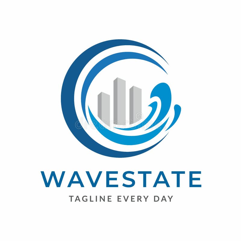 Beach Estate Logo Design Template Stock Vector - Illustration of real ...