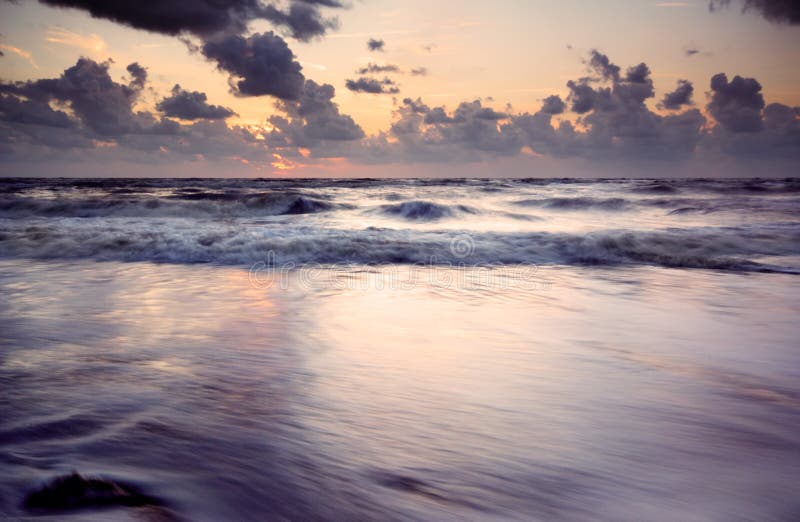 Beach in the evening stock image. Image of ocean, peaceful - 1267037