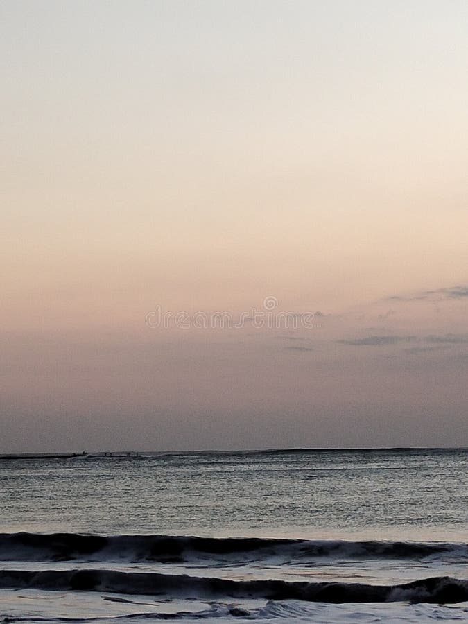 On the Beach in the Evening and Watch the Sunset Stock Image - Image of ...