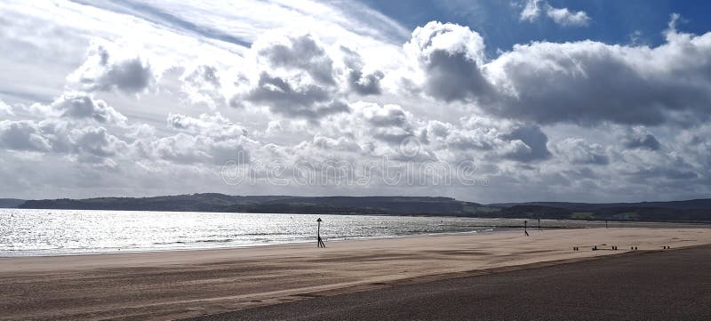 The Beach at Exmouth in East Devon. Empty of People Unusually for Here ...
