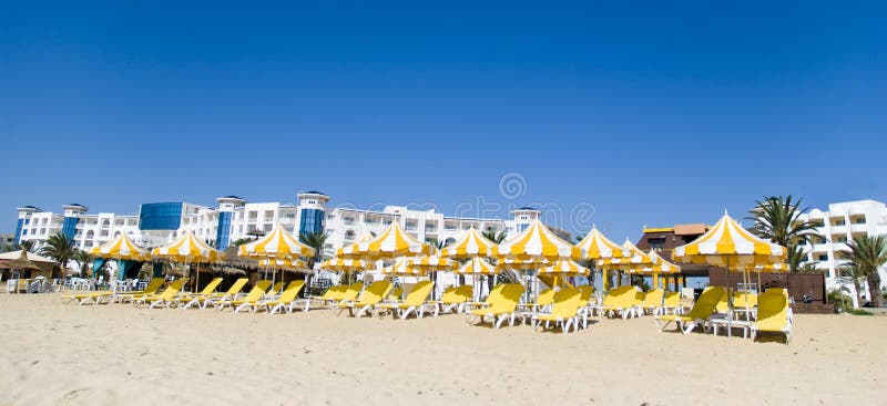 Beach facilities stock photo. Image of shore, chair, bronze - 10823366
