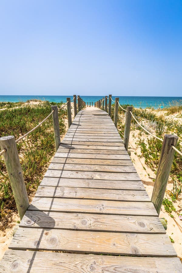 Beach of Faro, Algarve, Portugal Stock Image - Image of peaceful ...