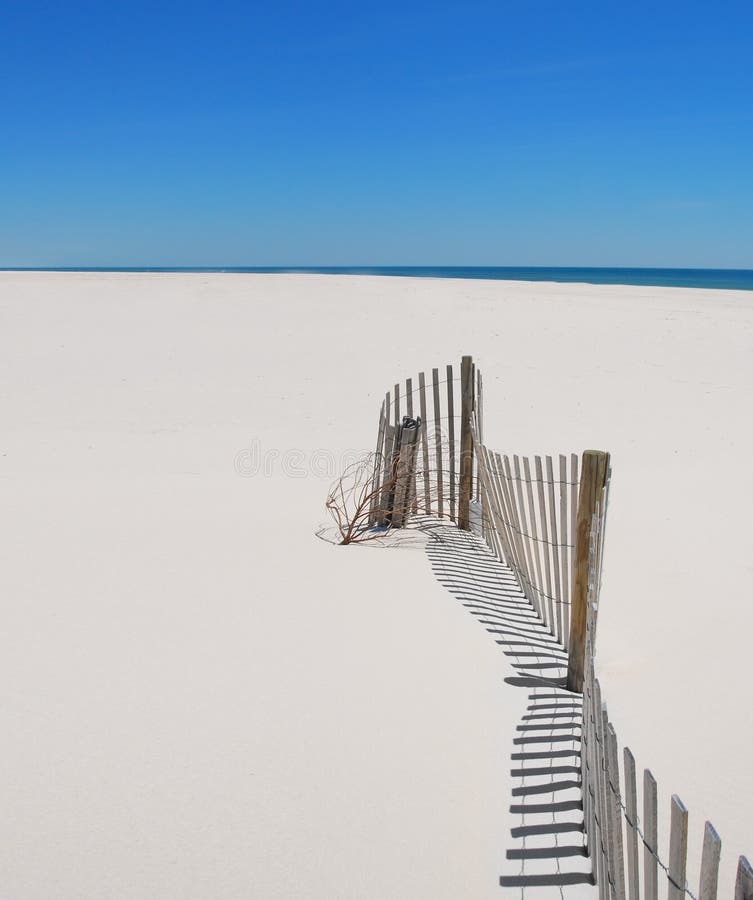 Beach Fence and Sand stock photo. Image of travel, pensacola - 4152048