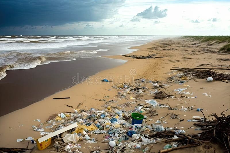 Filled Trash Beach Plastic Remains The Most Collected Litter At New