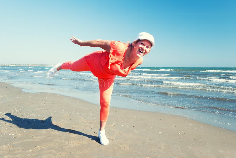 Beach fitness. stock image. Image of adult, health, enjoying - 27067975