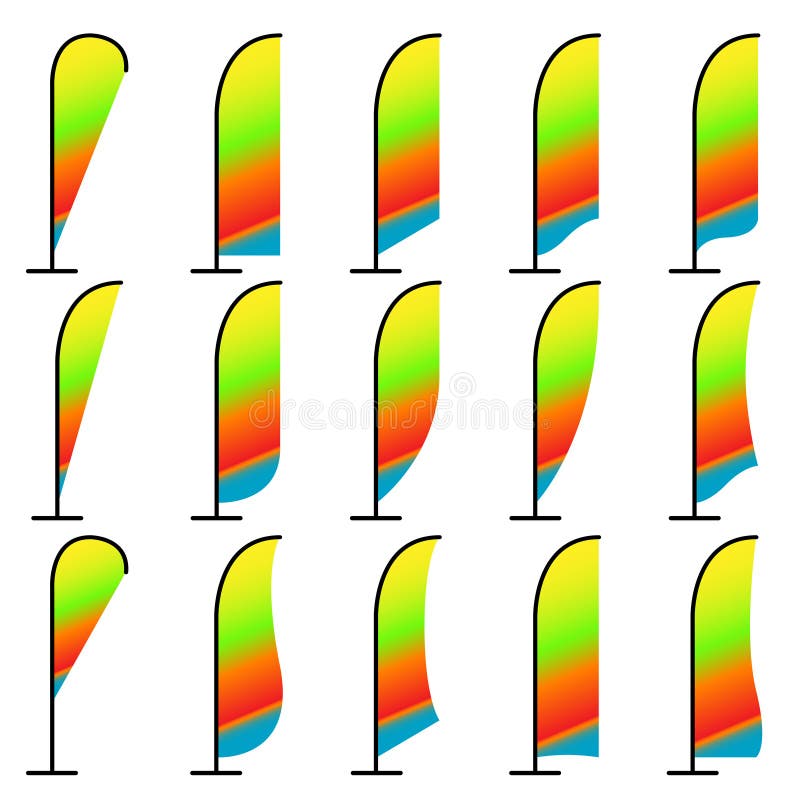 Beach Flags stock vector. Illustration of info, commercial - 57647099