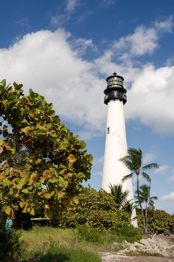 Beach Florida Lighthouse. Cape Florida Lighthouse, Key Biscayne, Miami ...