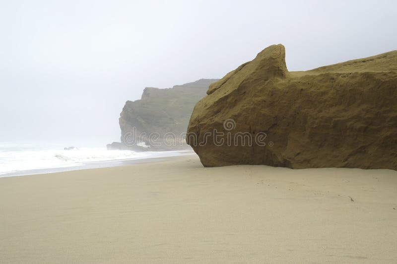 Beach in fog stock photo. Image of ocean, untouched, coast - 4226670