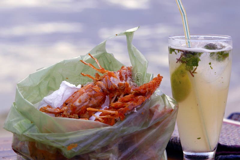 Beach food stock photo. Image of dinner, dining, drink - 10467468