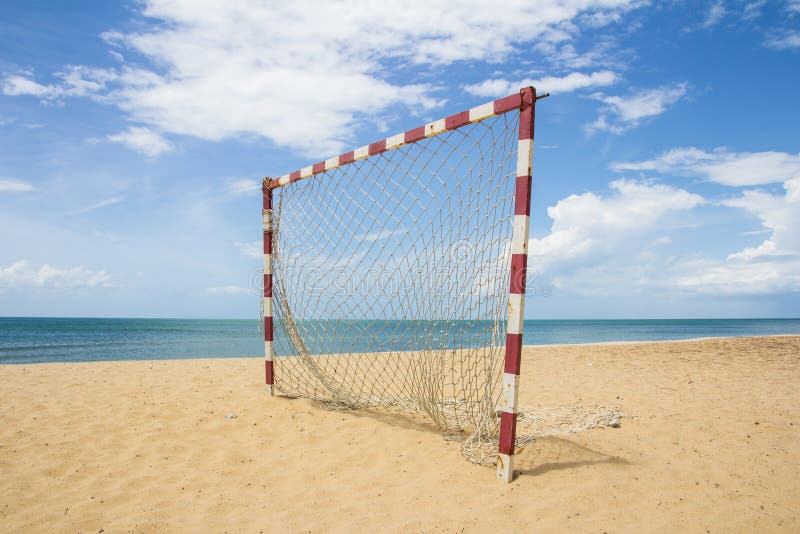 Beach football pitch stock image. Image of leisure, sand - 56343545