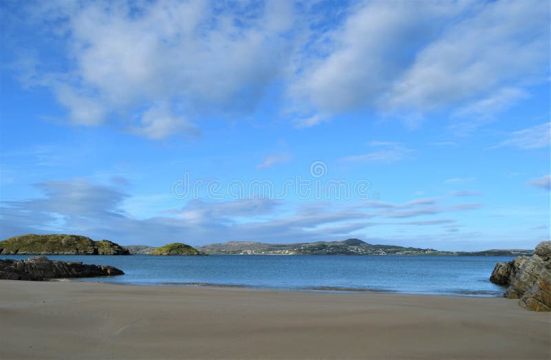 Beach in a Forest Park, Co. Donegal, Ireland Stock Photo - Image of ...