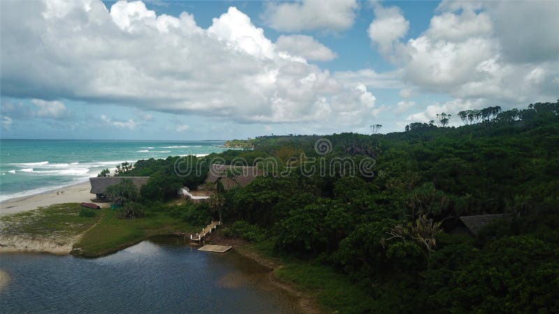 Beach,forest,sea and a Beautiful Beach Stock Photo - Image of aerial ...