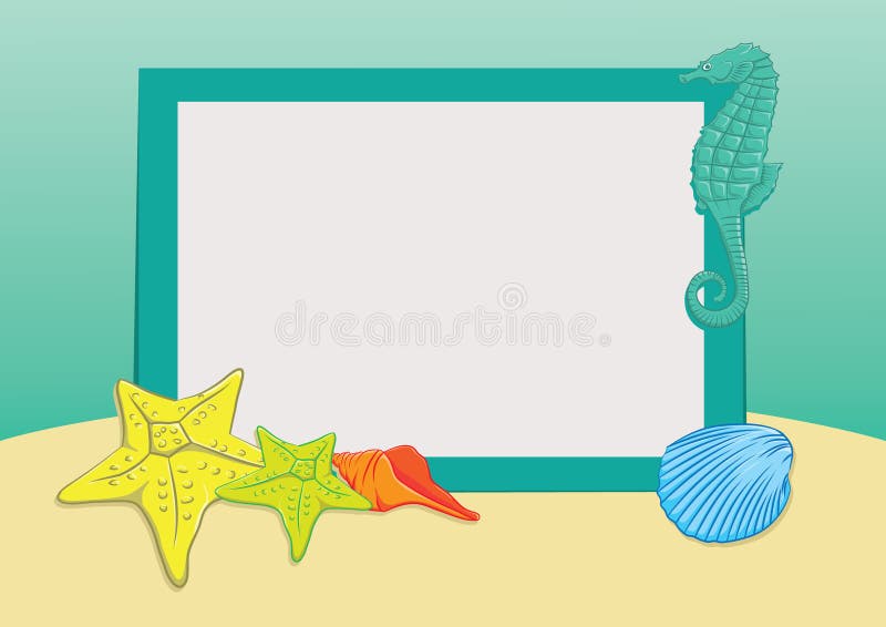 Beach Frame stock illustration. Illustration of summer - 30290452