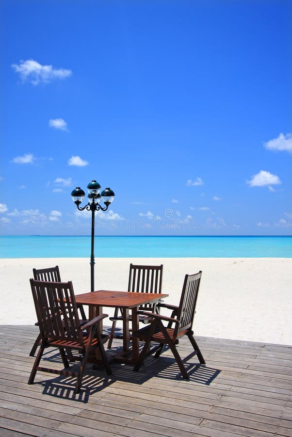 Beach front stock photo. Image of terrace, blue, ocean - 6507552
