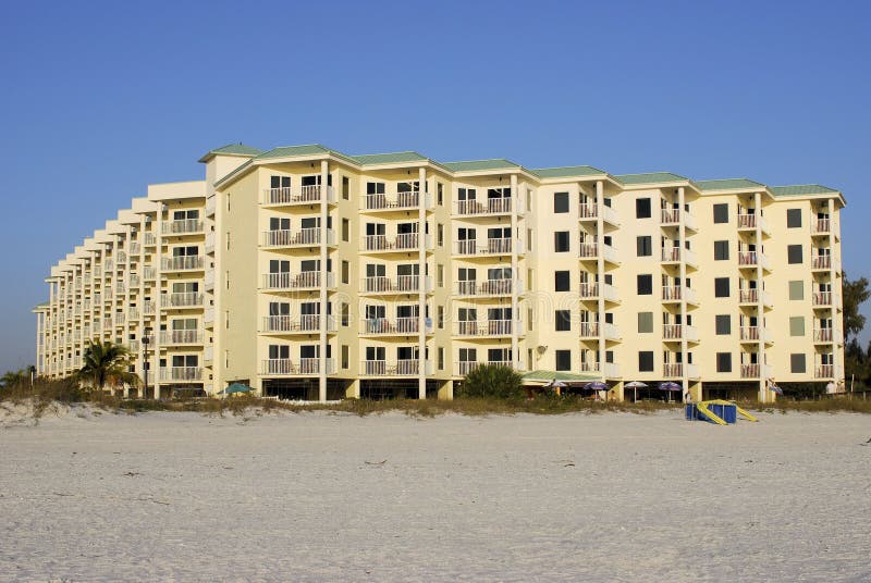 Beach Front Condo stock photo. Image of gulf, blue, cloud - 8644232