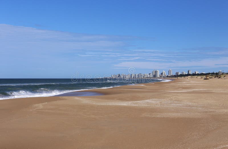 Beach in Front of Punta Del Este, Uruguay April 2017 Stock Photo ...
