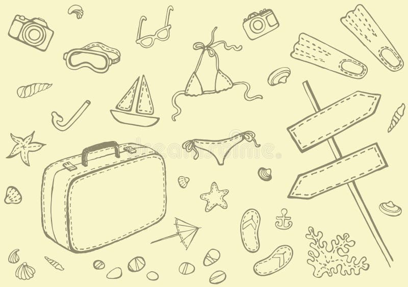 Beach gear stock illustration. Illustration of pattern - 30456285