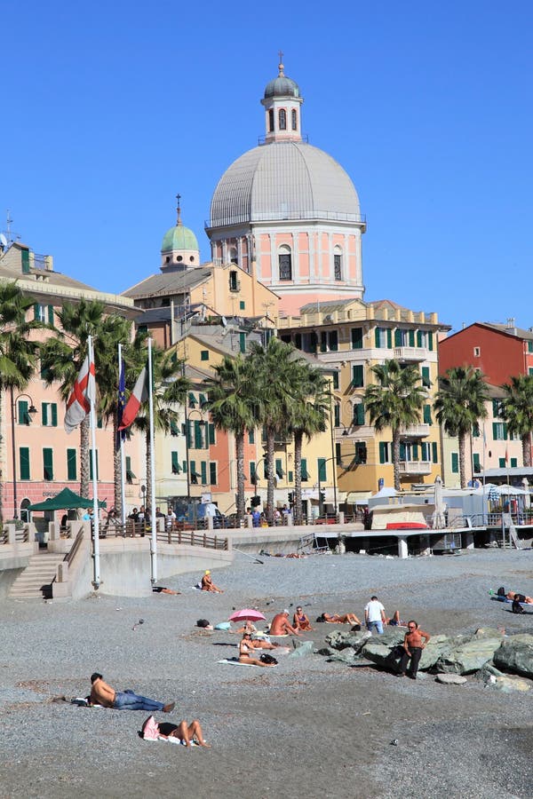 Beach in Genova editorial image. Image of ocean, tourism - 68844325
