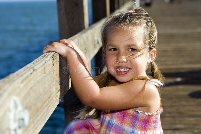 Beach girl stock image. Image of laugh, little, beach - 10232477