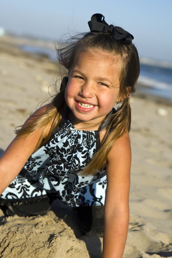 Beach girl stock image. Image of coast, play, cute, beautiful - 10493093