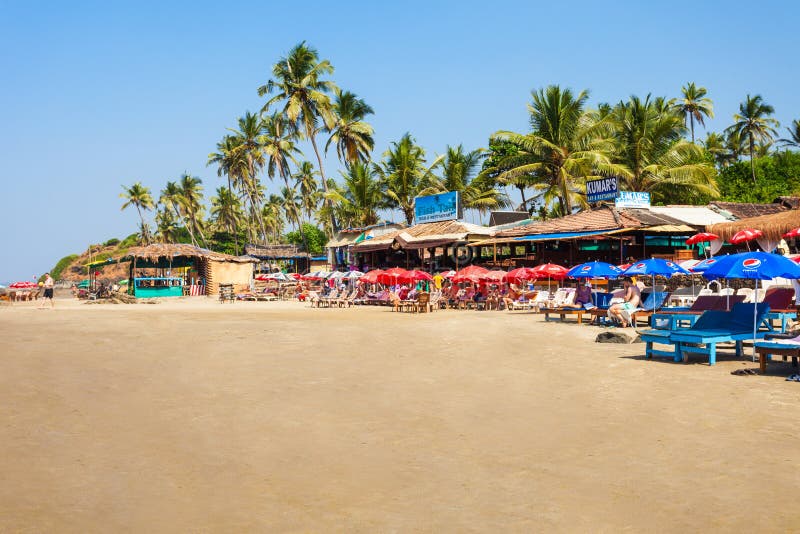 Beach in Goa, India editorial photography. Image of palm - 89571962