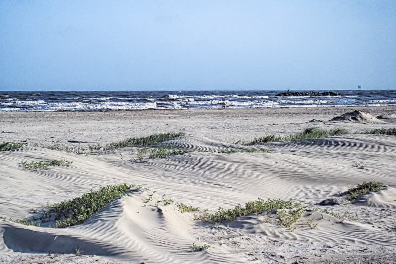 The Beach at Grand Isle, Louisiana Stock Photo - Image of sand ...