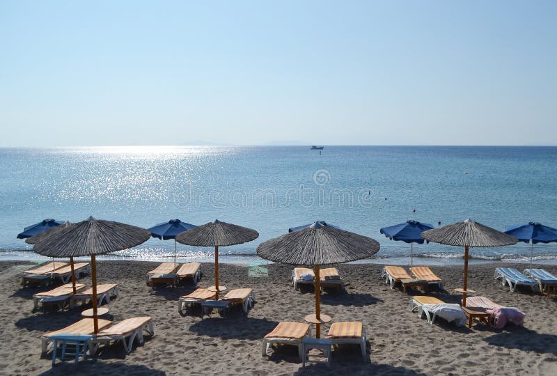 Beach on a Greek Island of Kos. Stock Photo - Image of style, kefalos ...
