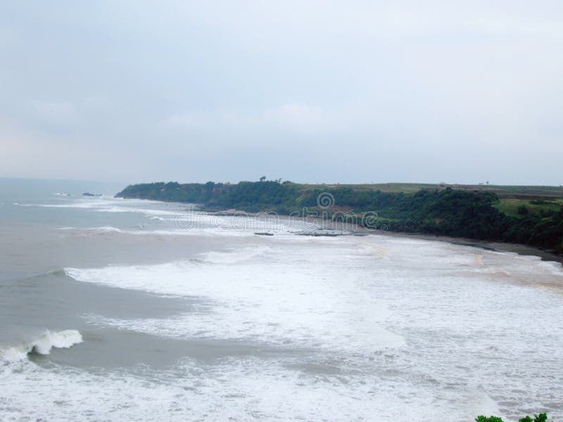 Seashore stock image. Image of dawn, beach, light, foam - 135094797
