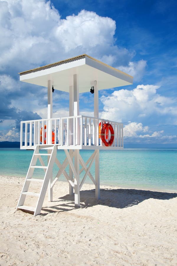 Beach Lifeguard Rescue Station Stock Photo - Image of florida, ocean ...
