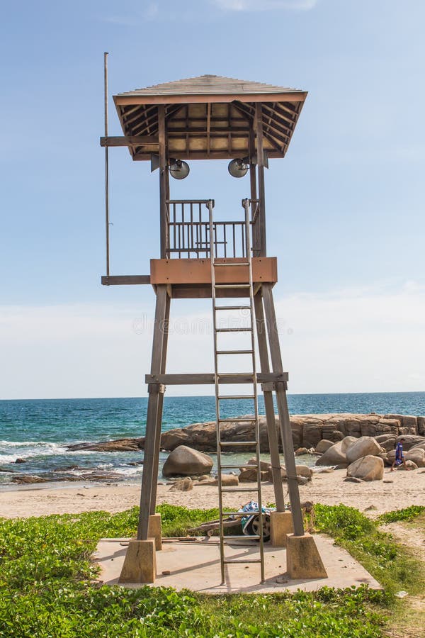 Beach guard tower. stock photo. Image of safety, boracay - 45687700