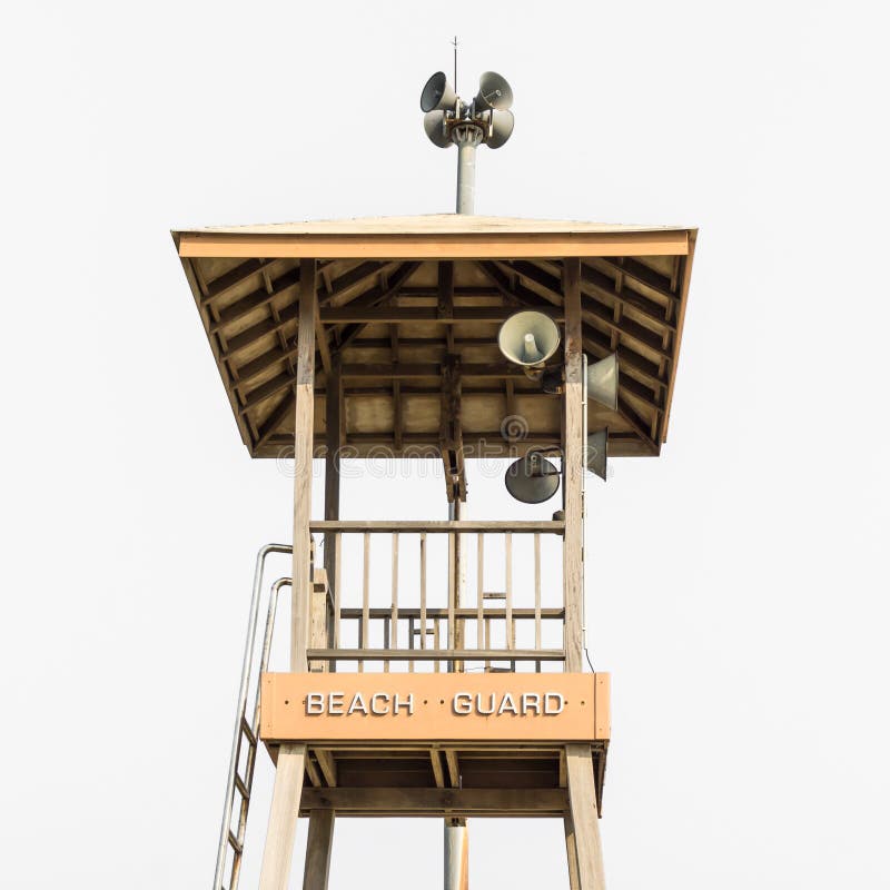 Lifeguard Outpost Tower on Sea Beach Stock Photo - Image of lifeguard ...