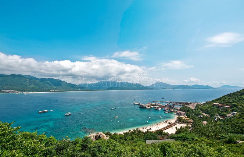 Hainan Island, Sanya, China - May 16, 2019: a Cleaning Lady Picks Up ...
