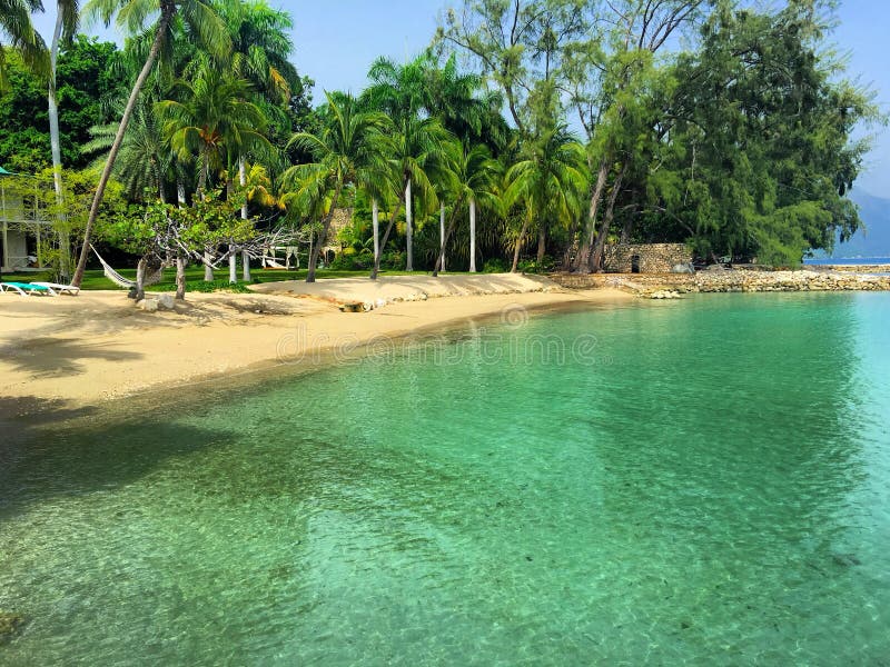 Beach in Haiti stock photo. Image of haiti, green, sandy - 105089958